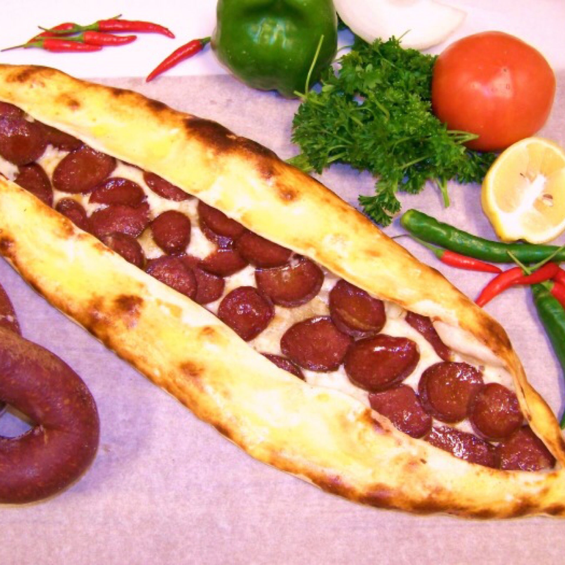 Pepperoni Pide | ISTANBUL CUISINE